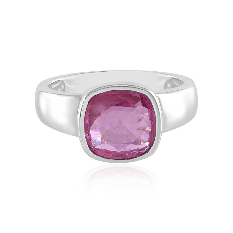 Chique Madagaskar Roze Saffier 925 Zilveren Ring, 2,025ct
