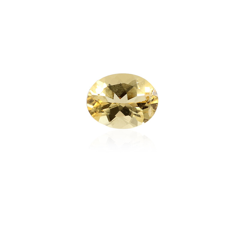 Braziliaanse gele beryl 1.35ct ovaal geslepen edelsteen