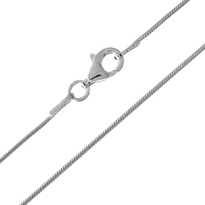 Slanke 925 Sterling Zilveren Slangenketting, 50cm