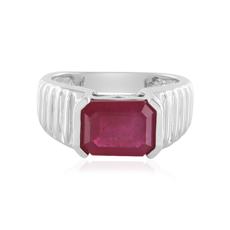 Madagaskar Robijn 2.95ct Geplatineerd Zilver Ring, Madagaskar