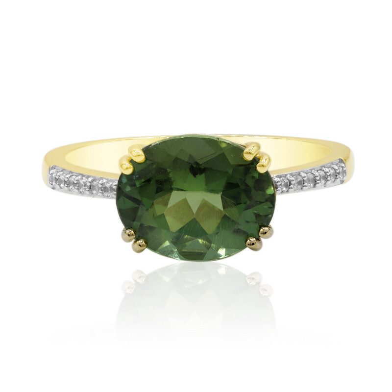 Gouden ring met een Groene Apatiet (Tenner Diniz)-3354TV | Juwelo sieraden