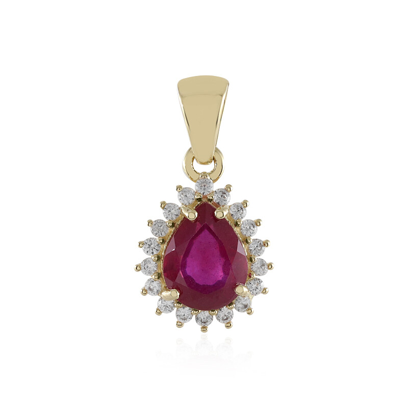 Gouden hanger met een Madagaskar Robijn-8569EG | Juwelo sieraden