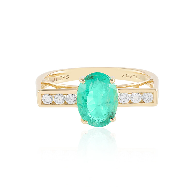 Gouden ring met een Russische smaragd (AMAYANI)-5944DZ | Juwelo sieraden