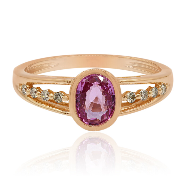 Madagaskar Roze Saffier 9K Gouden Ring, 0,85ct