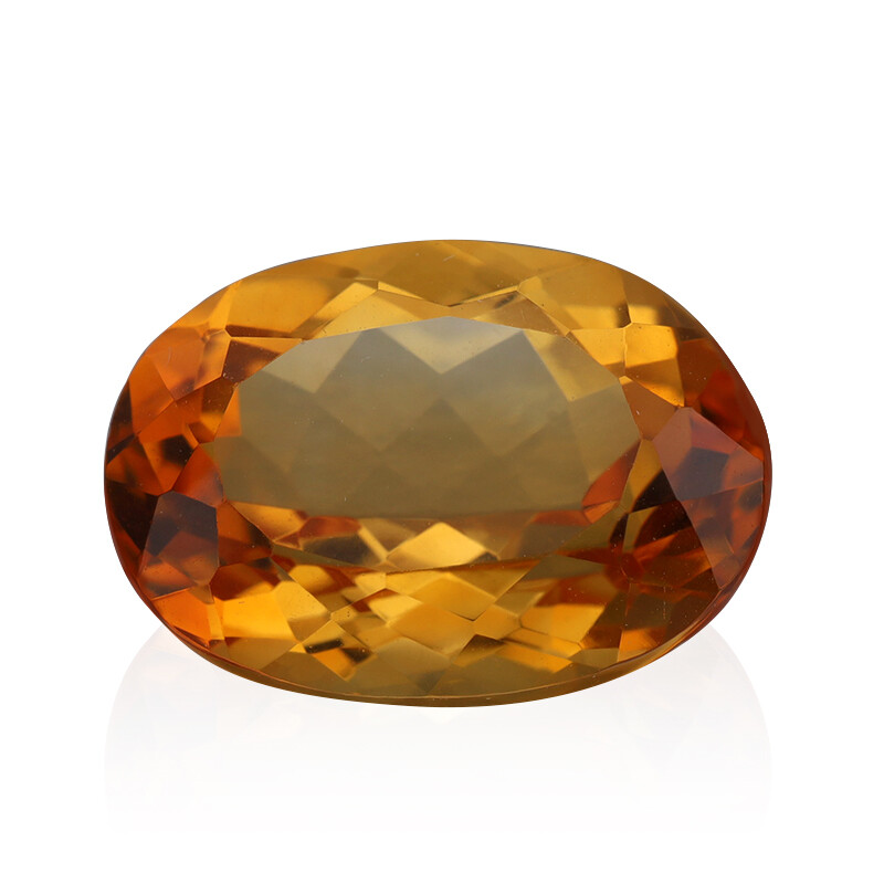Mandarijn Citrien Edelsteen, Ovaal 4.42 ct, Brazilië