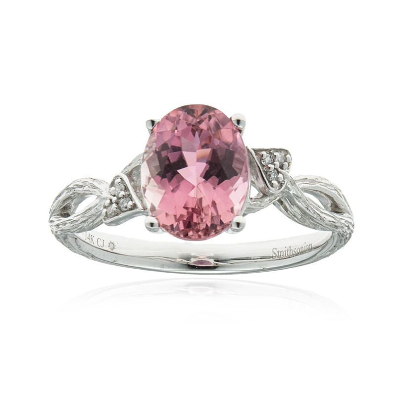 Neon Toermalijn 14K Witgouden Ring, DRC, 2.06ct
